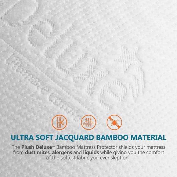 Plush Deluxe | Bedding | Plushdeluxe Premium Bamboo Mattress Protector ...